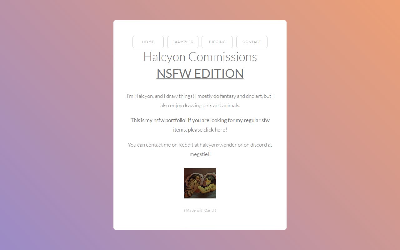 Halcyon Commissions—NSFW!